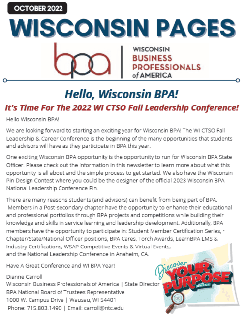 October 2022 Wisconsin Pages | FLC Edition - Wisconsin BPA State ...