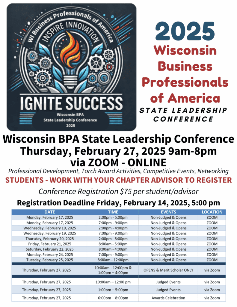 2025 WI BPA State Leadership Conference - Wisconsin BPA State Association